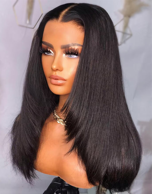 Jessie's Wig Tiktok Trendingwig Highlights Wolf Cut Curtain Bangs Lace Wigs