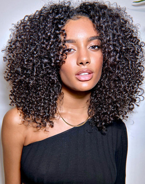 Black Curly Wigs | Black Curly Human Hair Wig – Jessie's Wig