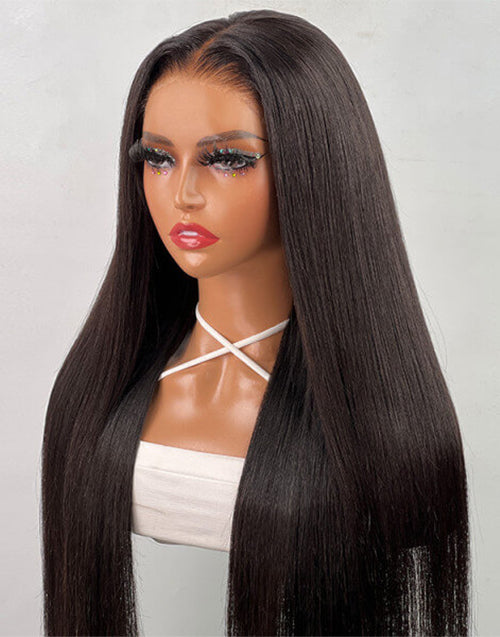 Una- 40 Inch Glueless Straight 13x4 Lace Front Human Hair Wig – Jessie ...
